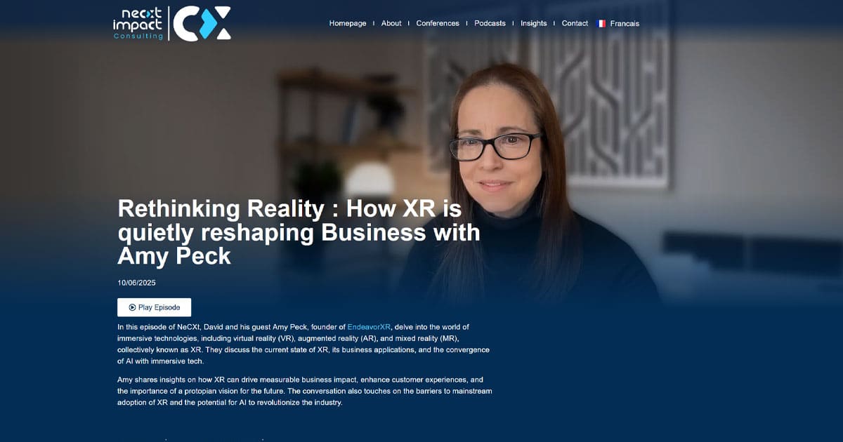 XR business impact how extended reality drives ROI with Amy PECK